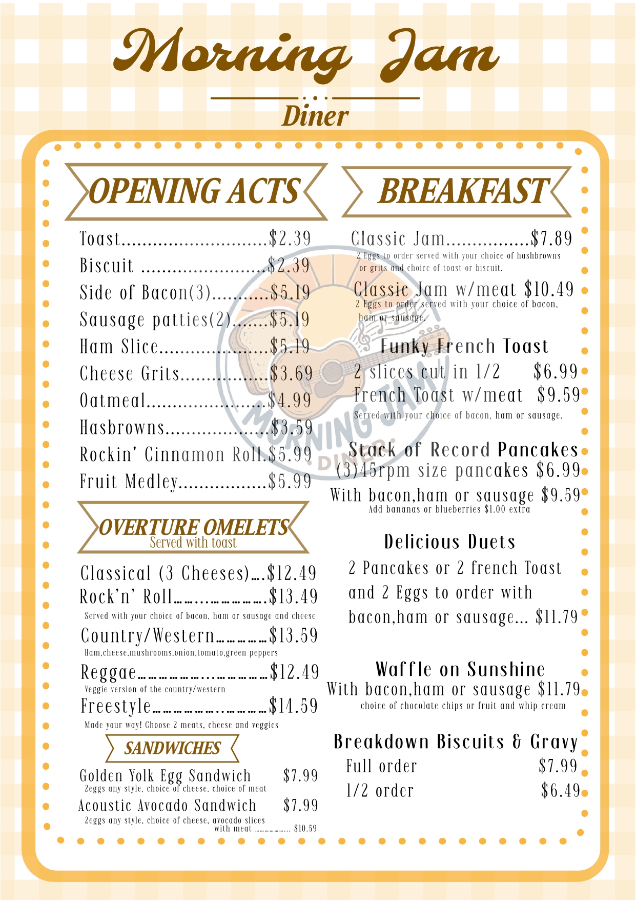 Morning Jam Diner – Luch | Breakfast | Pizza